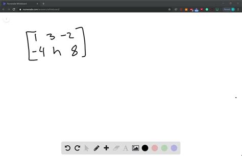 solved point determine the value of h such that the matrix is the