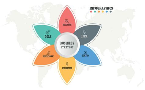 Outline Circular Infographic Element With Multidirectional Arrows Chart Diagram Scheme Graph