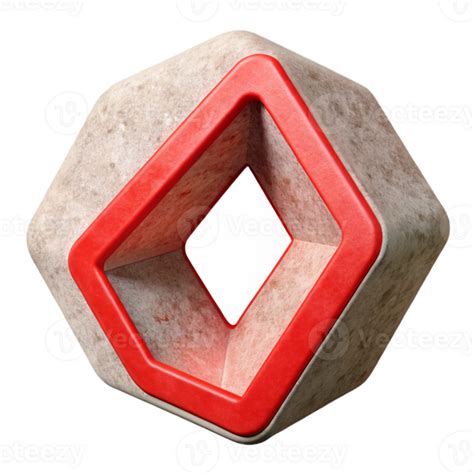 Magnificent Artistic Geometric Shape Algorithm With Red Outline Cutout Genuine 58025883 Png