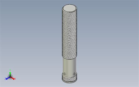 04 13 圆柱型电容式传感器 3D STEP 模型图纸下载 懒石网