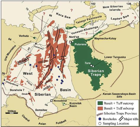 Overview Of The Siberian Lip 41 Comprising The Tunguska Basin The