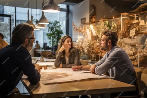 Premium Ai Image Design Team Brainstorming And Ideating Generative Ai