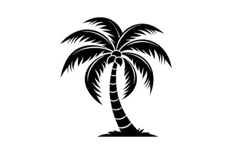 Palm Tree Icon Design Template Vector Isolated Coconut Tree Silhouette