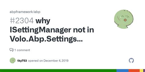 why isettingmanager not in volo abp settings module · issue 2304