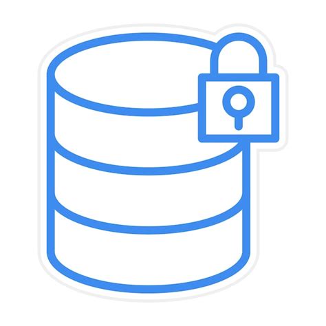 데이터베이스 보안 터 일러스트레이션 프리미엄 벡터