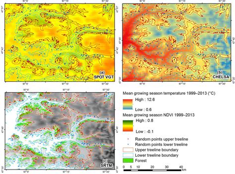 examples for the spatial resolution of the different data a mean