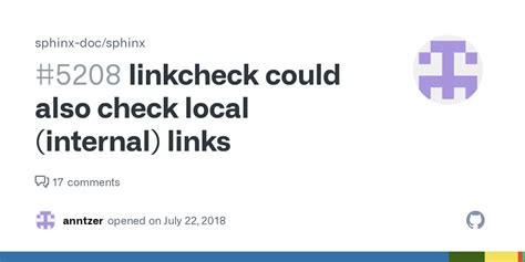 Linkcheck Could Also Check Local Internal Links Issue 5208