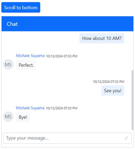 Methods In Blazor Chat Ui Component Syncfusion