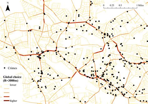 Section Of Research Area Displaying The Spatial Distribution Of Crimes Download Scientific