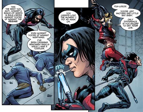 Harley Quinn Taunts Nightwing Injustice Gods Among Us Comicnewbies