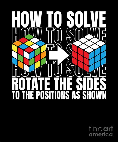 How To Solve Rotate The Sides Speedcubing Cubing Speed Cuber Digital Art By Graphics Lab Fine