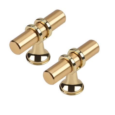 Haliwu 10 Pack Gold Cabinet Knobs Brushed Brass Cabinet Knobs Kitchen Cabinet Knobs Champagne