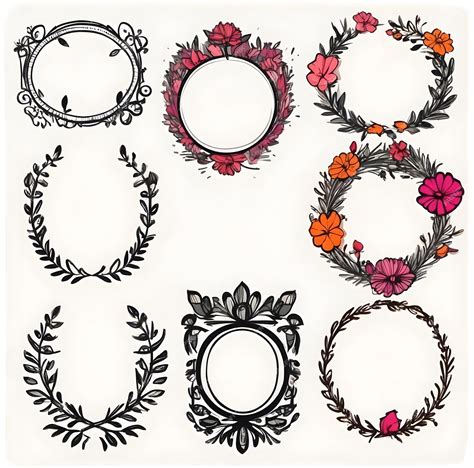 Premium Photo Floral Border Flower Frame Botanical Border Blossom