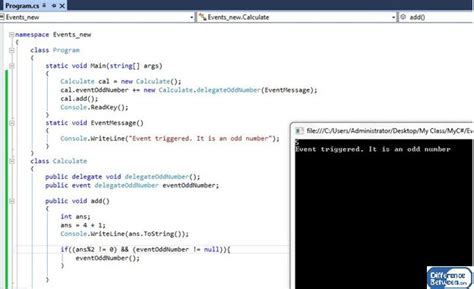 Difference Between Delegates And Events In C Delegation Event