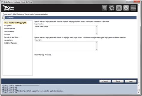 Code On Time Generating The Web Application