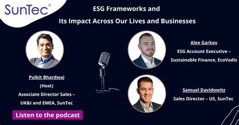Suntec Business Solutions On Linkedin Esg Frameworks And Its Impact