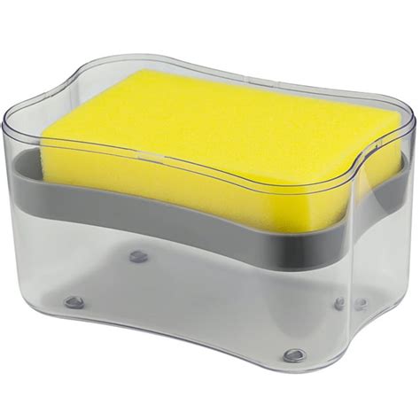 Kitchen Soap Dispenser With Sponge Holder 2 In 1 Soap Dispenser And Sponge Holder With 1 Sponge