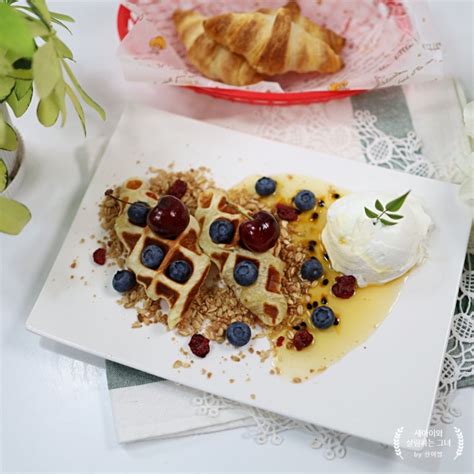 크로플 만들기 크로와상 생지 와플메이커 요리 아이간식 네이버 블로그