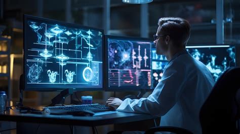 Premium Photo A Scientist In A Research Lab Focusing On Data Mining Techniques On A