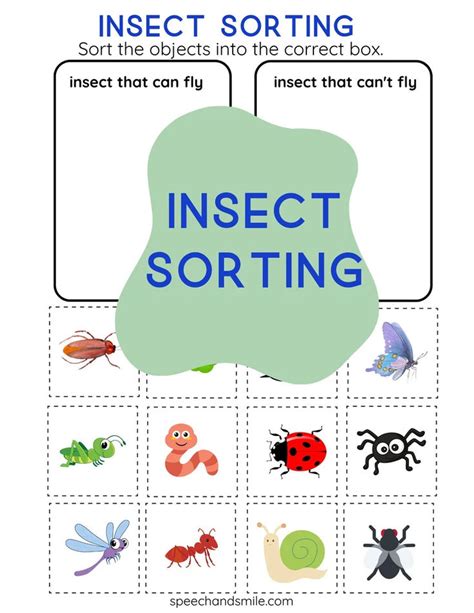 Insect Sorting Activity Worksheet Bug Sorting Print And Play Preschool Sorting Worksheet