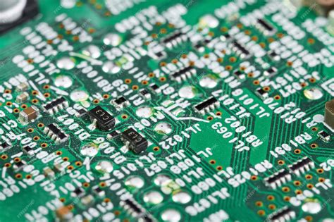 Premium Photo Resistors Capacitors Transistors On An Electronic