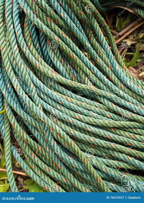 Roll Of Green Nylon Rope Stock Image Image Of Spiral 76015527