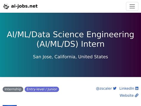 Hiring Internship Aimldata Science Engineering Aimlds Intern