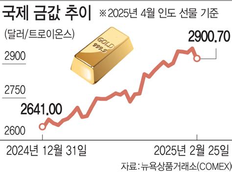 금값 안전자산 선호에 사상 최고치3000달러 돌파 초읽기
