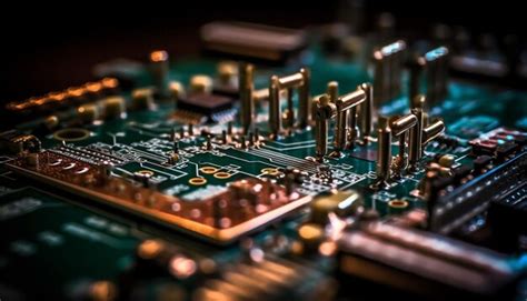 Premium AI Image Abstract Computer Chip Pattern Showcases Futuristic Electronics Industry