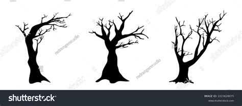 Naked Tree Silhouette Design Leafless Plant Stock Vector Royalty Free Shutterstock