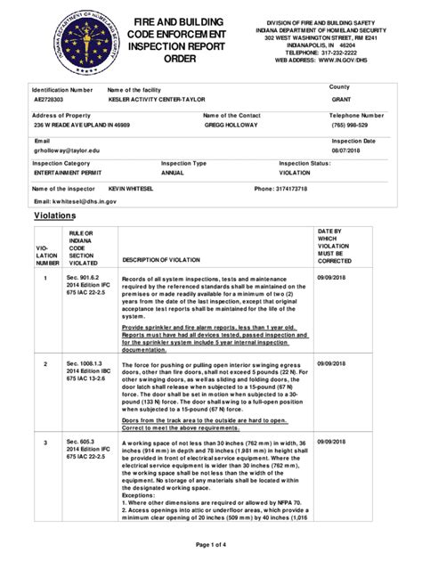 Fillable Online Inspection Report Order Fax Email Print Pdffiller