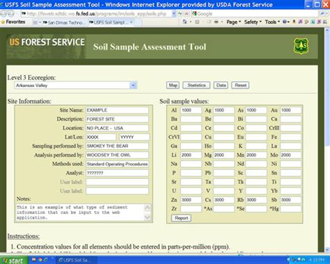 Technology And Development At The USDA Forest Service Soil And Sediment Assessment Web Application