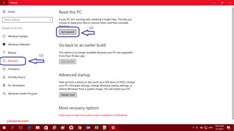 Windows How To Reset Windows PC To Factory Settings Without Wiping The Entire OS JILAXZONE