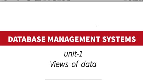 Views Of Data Level Of Data Abstraction In Tamil Unit 1 Cse Sem