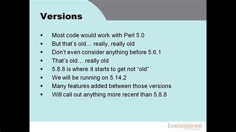 How To Get Perl Introduction To Beyond Perl Fundamentals Livelessons Youtube