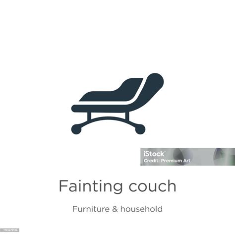 실신 소파 아이콘 벡터입니다 흰색 배경에 고립 가구와 가정 컬렉션에서 유행 평면 실신 소파 아이콘 벡터 일러스트레이션은 웹 및 모바일 그래픽 디자인에 사용할 수 있으며 0