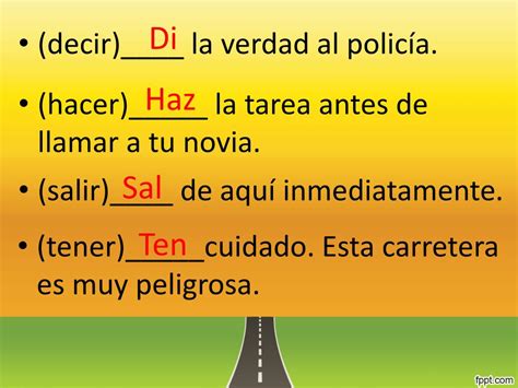 Ppt Mandatos Informales Informal Tú Commands Powerpoint