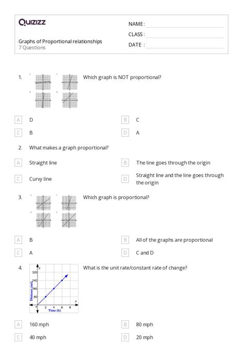 50 Proportional Relationships Worksheets On Quizizz Free And Printable