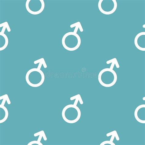 Male Symbol Vector Seamless Pattern Stock Vector Illustration Of