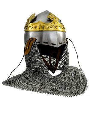 En Vacker Replika På Robert Bruce Hjälm Med Brynja