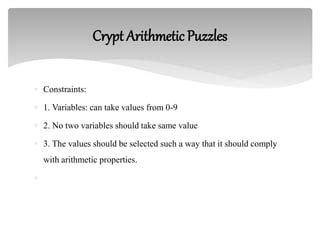 Constraint Satisfaction Problems Csp PPTX