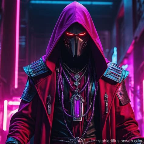 Tech Priest In Red Robes Stable Diffusion Online
