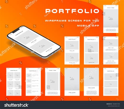 10 1 Ui Kits Wireframes Screens Stock Vector Royalty Free 1060855748 Shutterstock