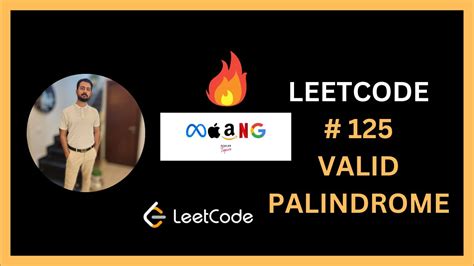Leetcode 125 Valid Palindrome Python Coding Interview Youtube