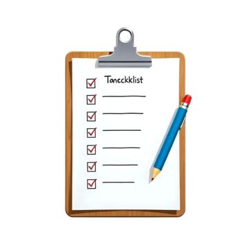Task Checklist Clipboard Pencil PNG Transparent Image And Clipart For Free Download