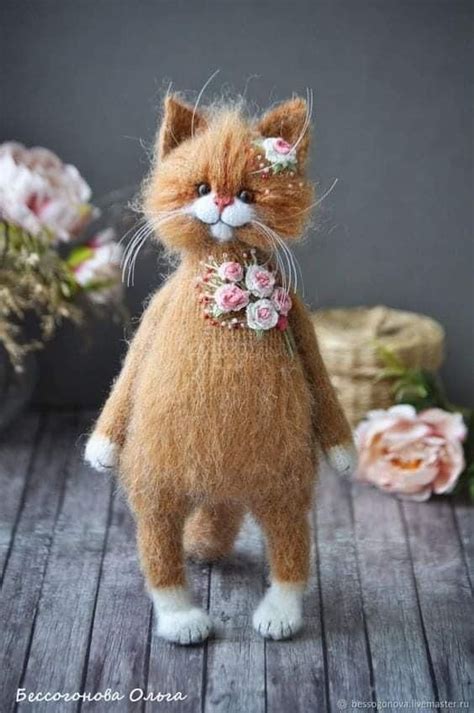 Пин на доске Cats Поделки из войлока Вязаный крючком узор кошки Вязаные крючком кошки