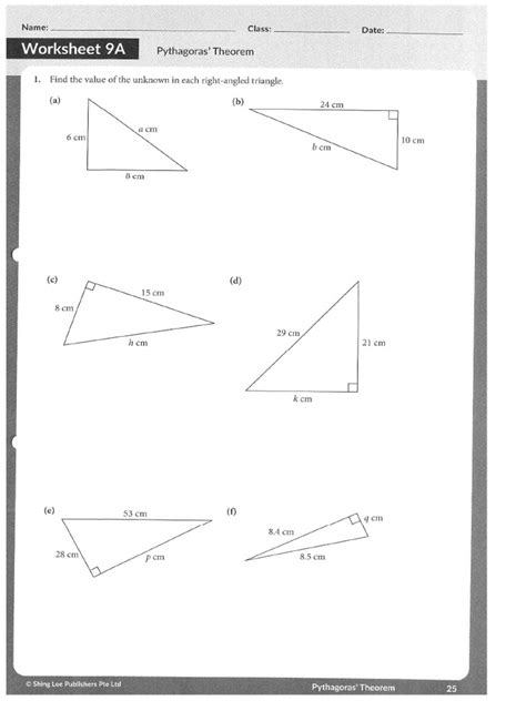 Basic Pythagoras Theorem Pdf Basic Pythagoras Theorem Pdf