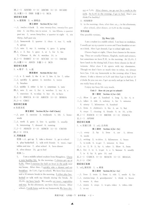 2023年精彩练习就练这一本七年级英语下册人教版杭州专版答案——青夏教育精英家教网——