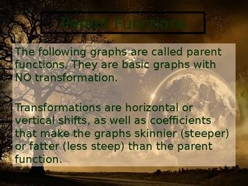 PreCalculus Parent Functions By Wentastic Mathematics TPT