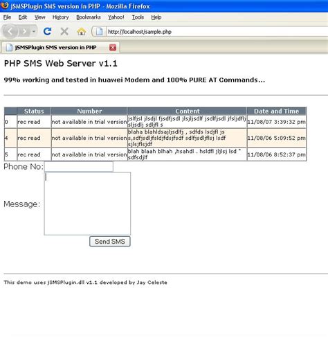 Sending And Receiving Sms In Php Using Pure At Commands In My
